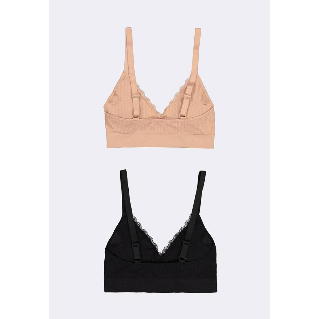 BENCH/ - TUR0039 - Women's 2-in-1 Pack Seamless V-Neck Bralette ...