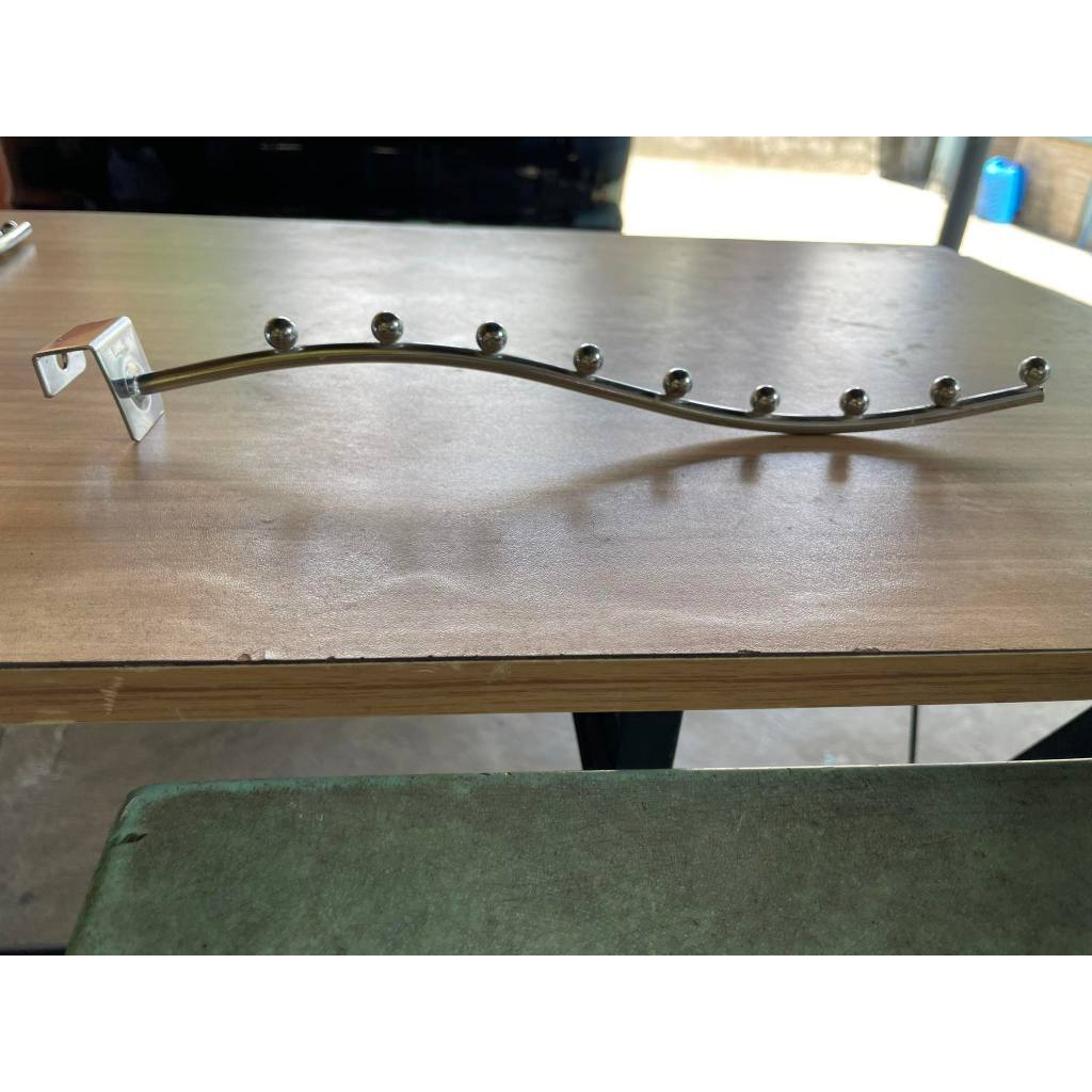 9 Ball Waterfall Chrome Plated Tube Bar Wall Mount Hook Hanger | Shopee ...