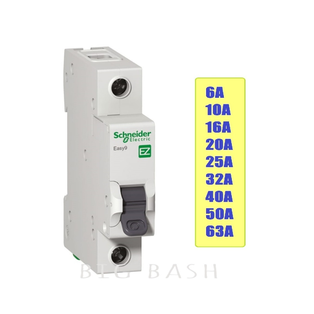 Schneider Electric MINIATURE CIRCUIT BREAKER 1 POLE 127V 230V 6A 10A 16A 20A 25A 32A 40A 50A 63A ...