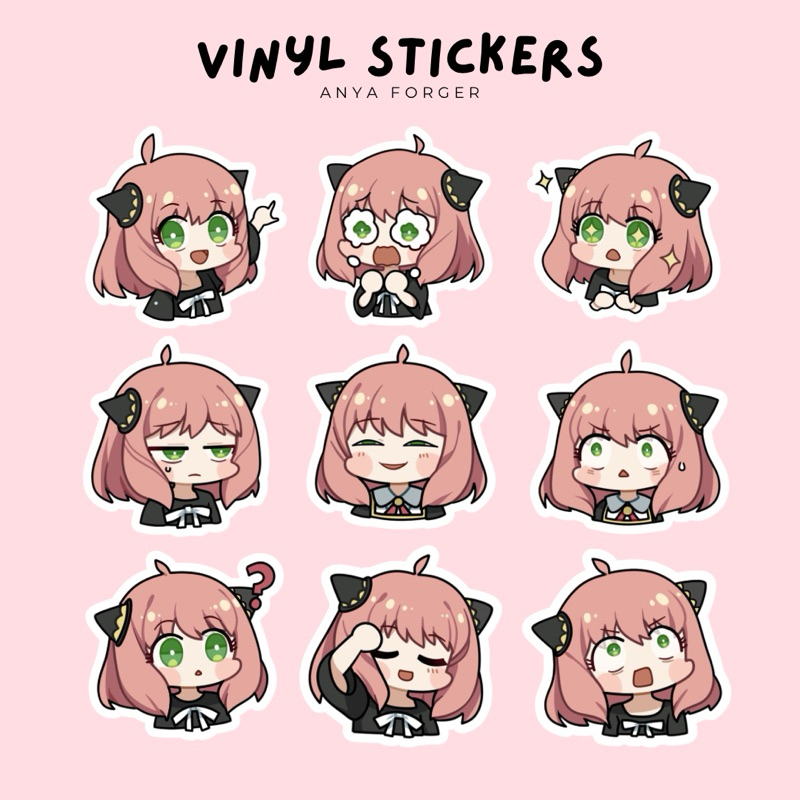 Anya Forger Sticker | Spy X Family WaterProof Vinyl Stickers ...