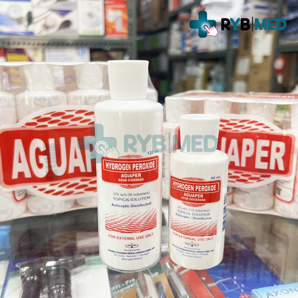 J.CHEMIE/AGUAPER Hydrogen Peroxide 3% (60ml & 120ml) Agua Oxinada ...