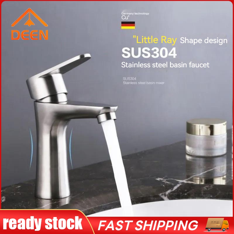 SUS304 stainless lavatory faucet Steel Bathroom Wash Sink Faucet Basin ...
