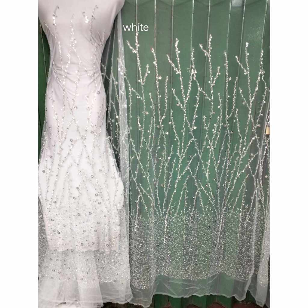 studded Lace stone lace beaded lace offwhite red blue black mattgold ...