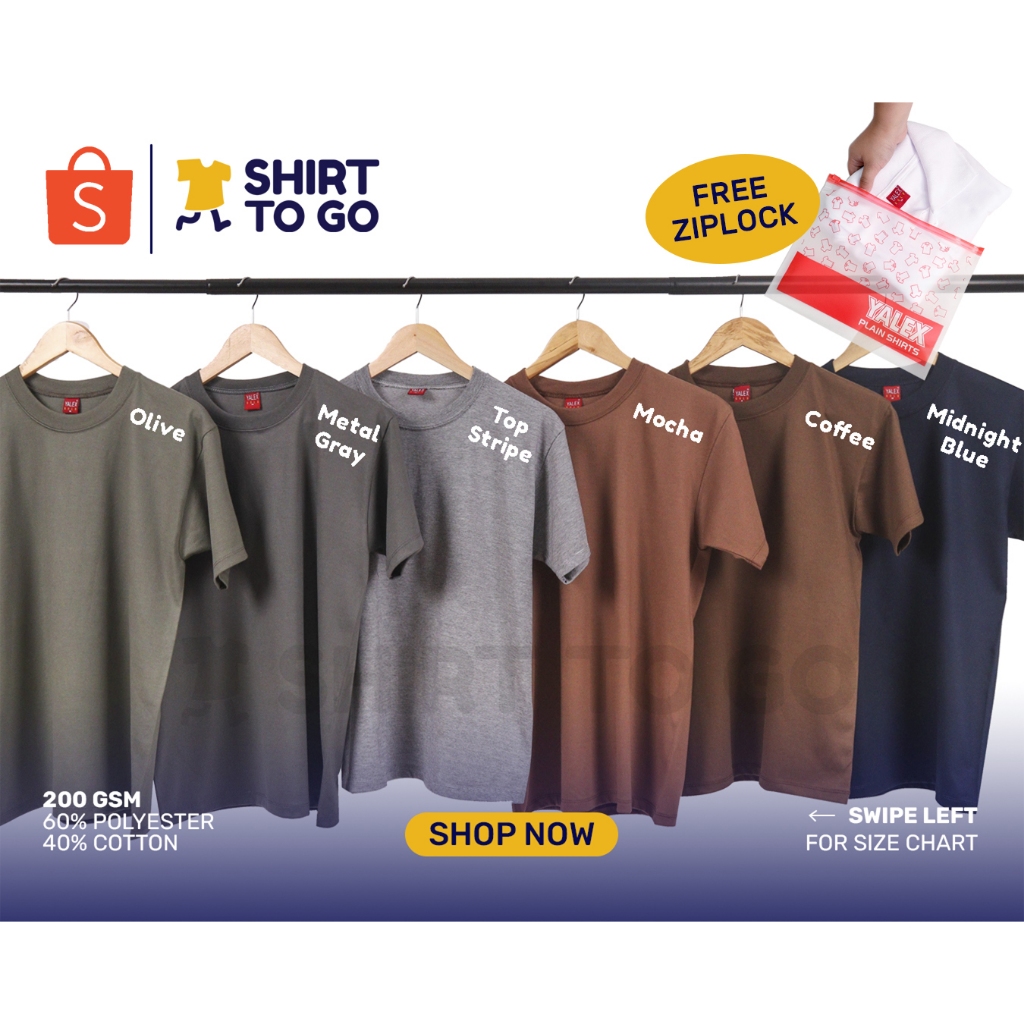 YALEX Plain T Shirt for Men and Women EARTH TONE | Shopee Philippines