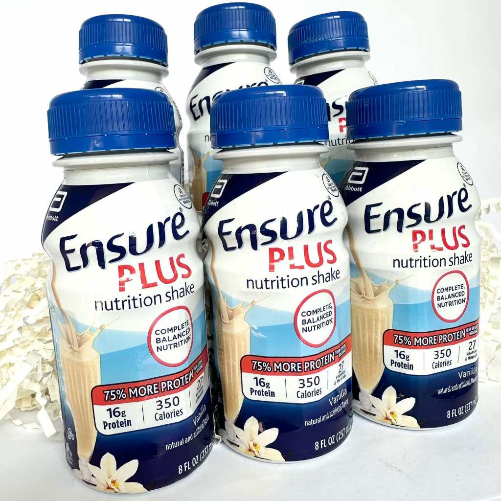 Ensure Plus nutrition Shake Complete Balanced Nutrition VANILLA 8 Oz ...
