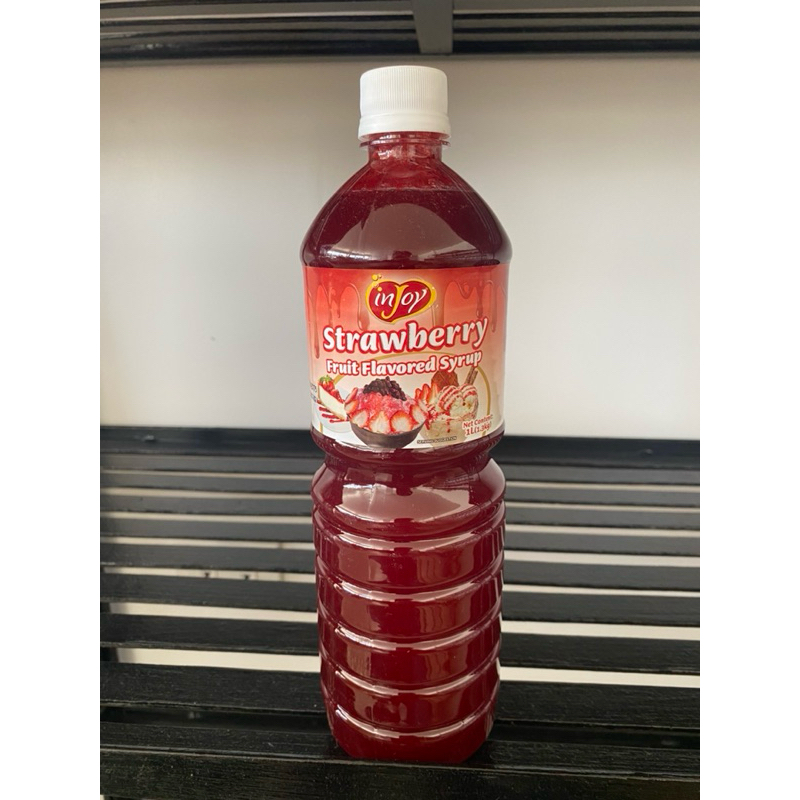 Injoy Strawberry Fruit Flavored Syrup 1L | Shopee Philippines