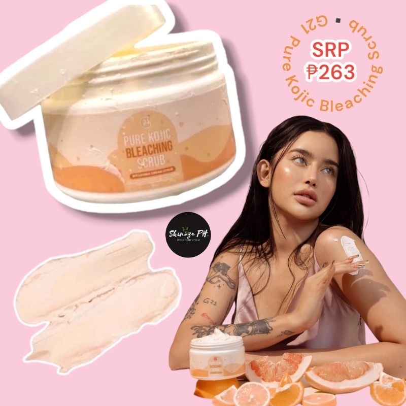 AUTHENTIC G21 Pure Kojic Bleaching Cream Scrub 300g | Shopee Philippines