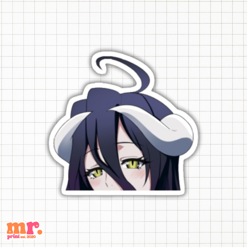 ALBEDO PEEKER STICKER | OVERLORD ANIME | WATERPROOF STICKERS | Shopee ...