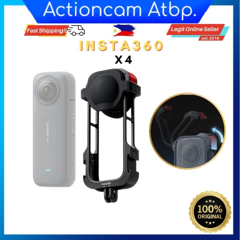 Insta360 X4 Utility Frame Protective Metal Case with Lens Cap original ...