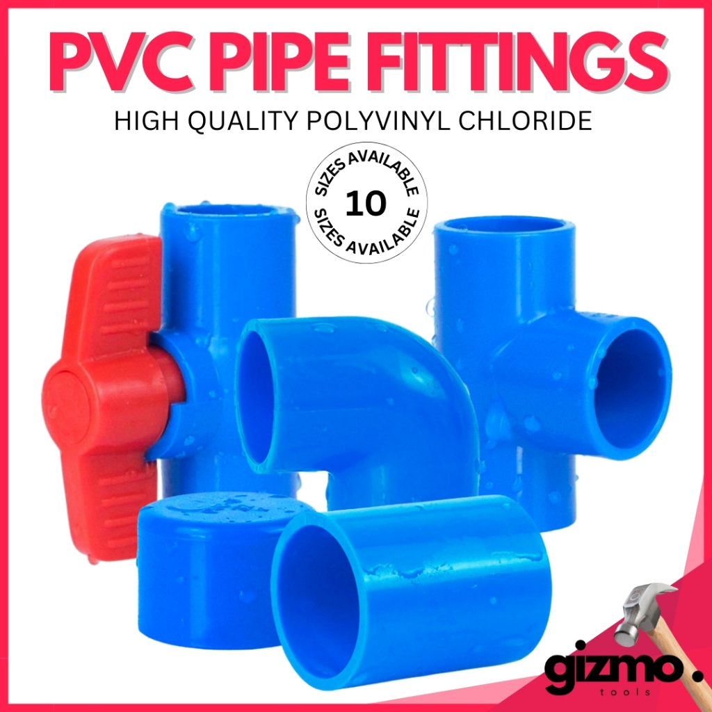 PVC Blue Fittings 1/2, 3/4, and 1 inch Pipe Fitting Polybutylene Pipe ...