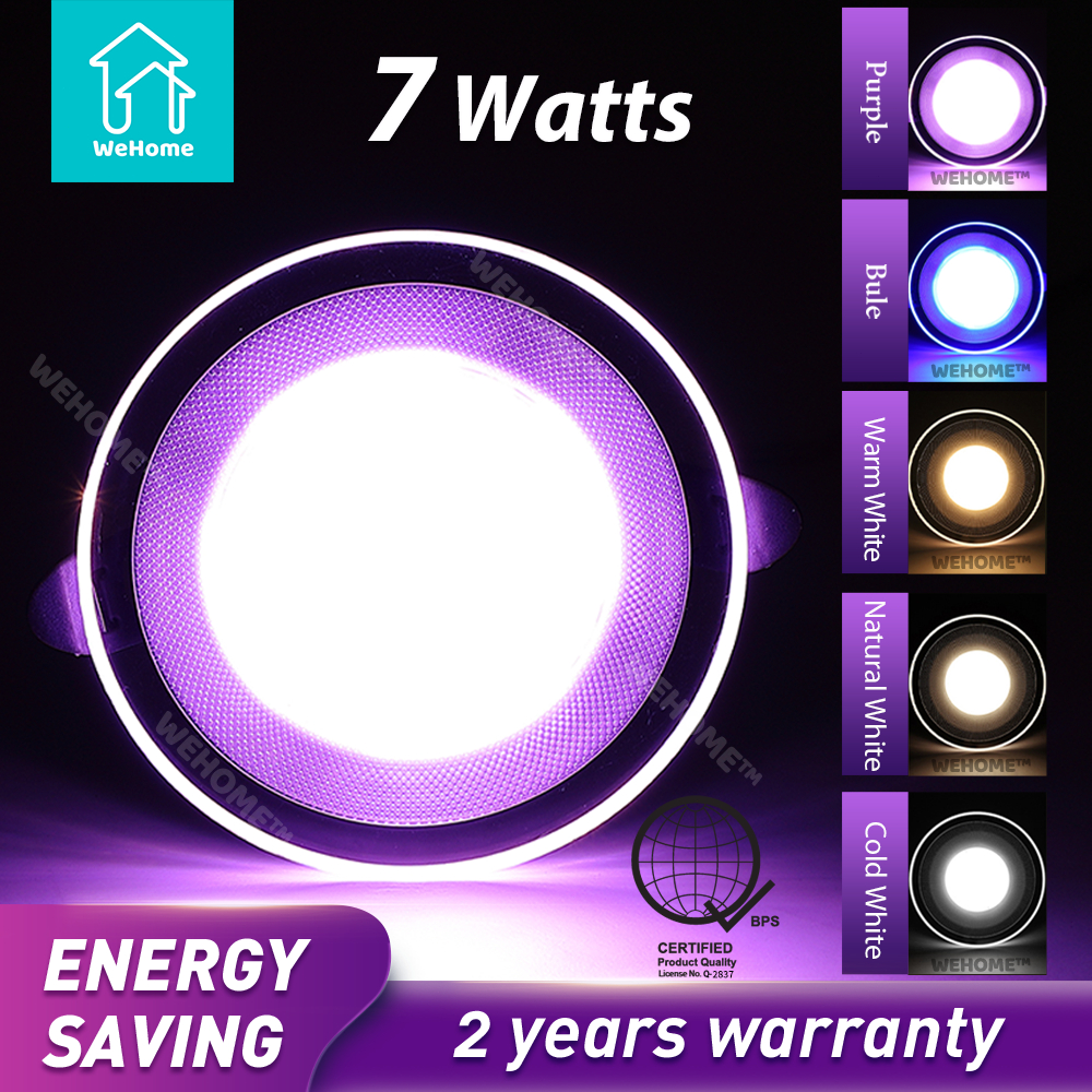 WeHome LED Pin light for Ceiling Tri color 7 Watts Downlight Ultra-Thin ...