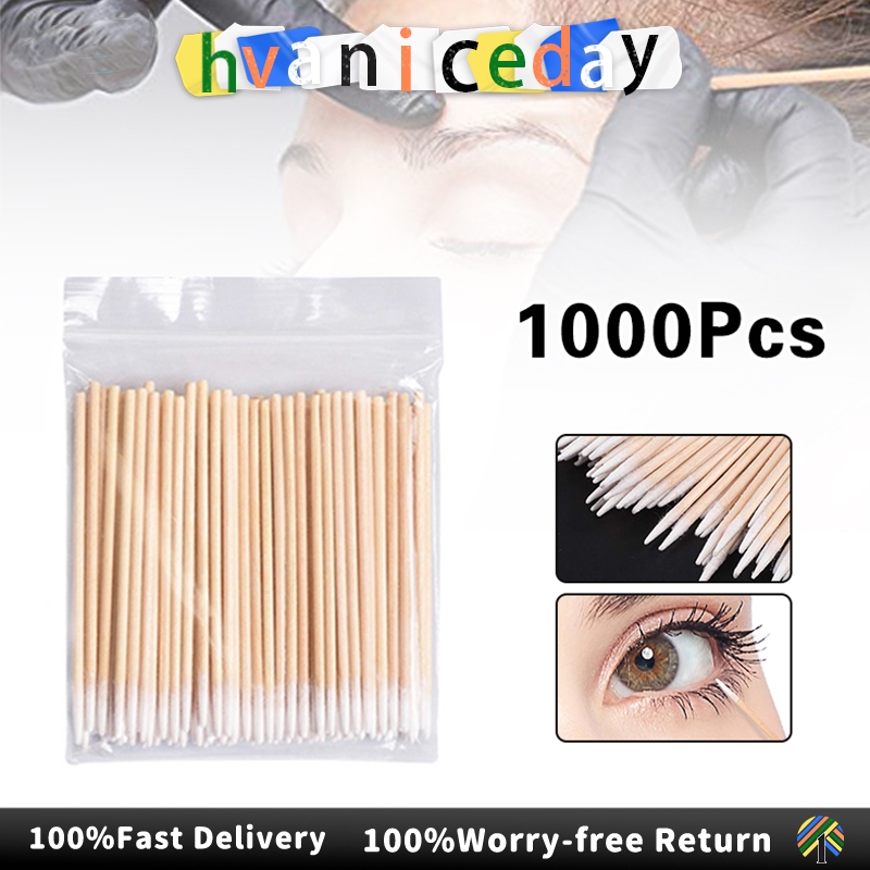 1000PCS Precision Pointed Cotton Swabs 7/10cm Small Pointed Tip Head ...