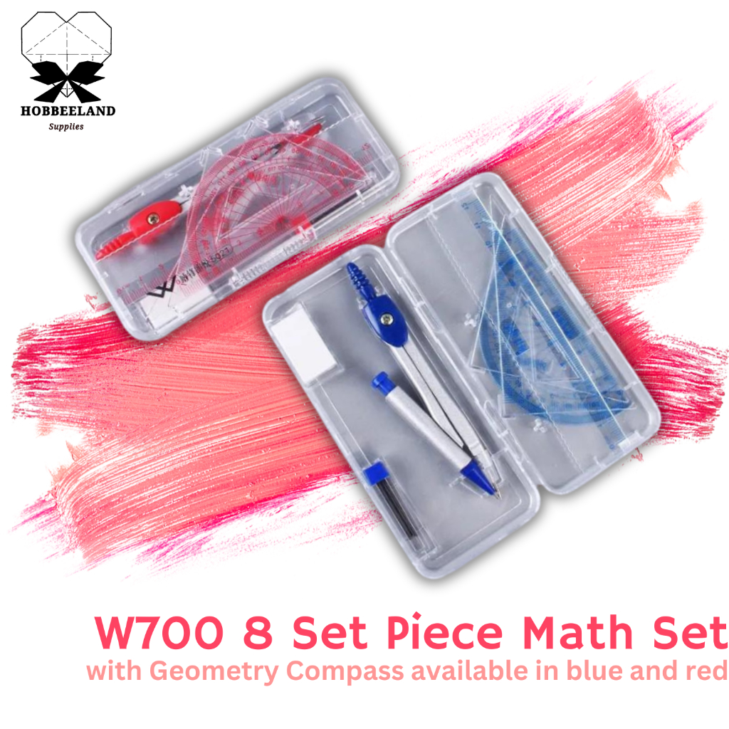 W700 8 Piece Math Set | Math Instrument Set | Math Tools Kit | Math ...