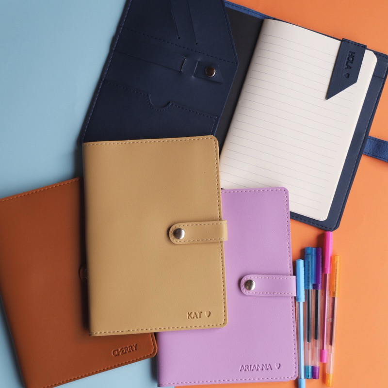 [Personalized] Leather Notebook | PWD Booklet Cover with FREE name ...