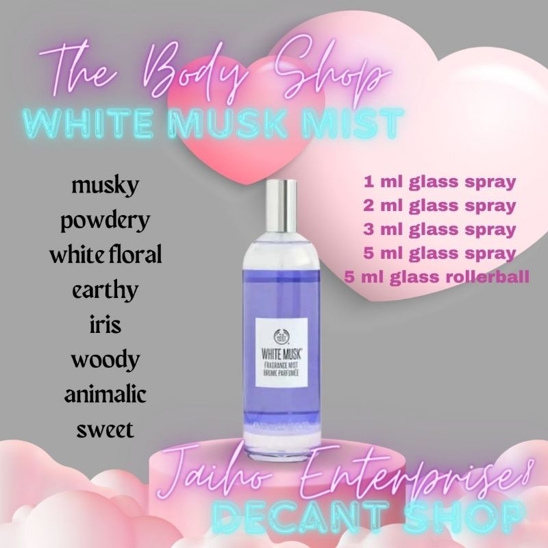 Sample Perfume The Body Shop White Musk Mist | Shopee Philippines