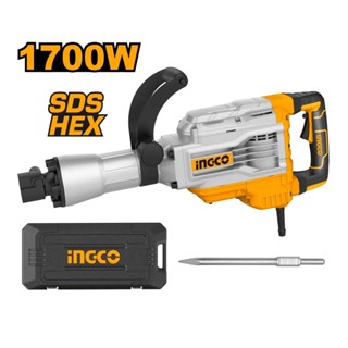INGCO 1700W Concrete Percussion Demolition Jack Hammer Breaker Chipping ...