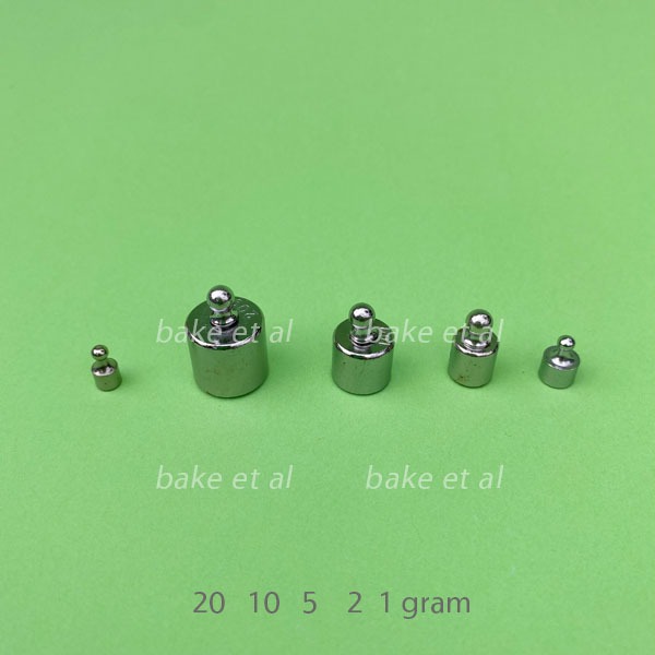 silver calibration weight for weigh scale 5pcs 1g 2g 5g 10g 20g ...