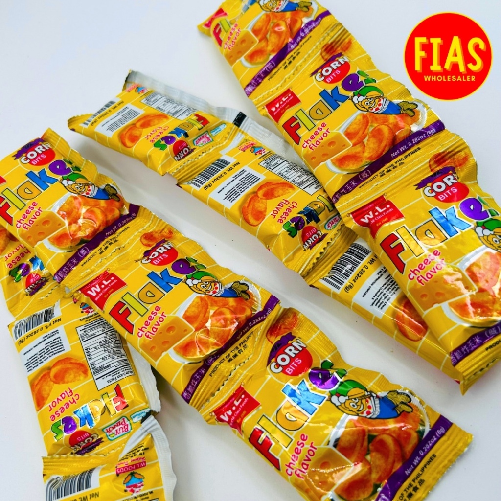 12 pcs Flakes Corn Bits Cheese Flavor 8g | Shopee Philippines