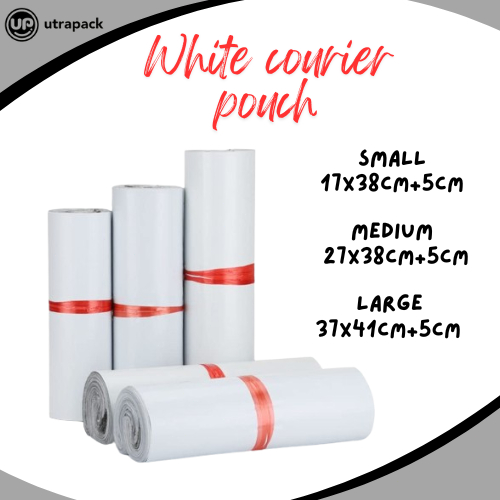 WHITE COURIER POUCH j&t size courier bag parcel pouch shipping pouch ...