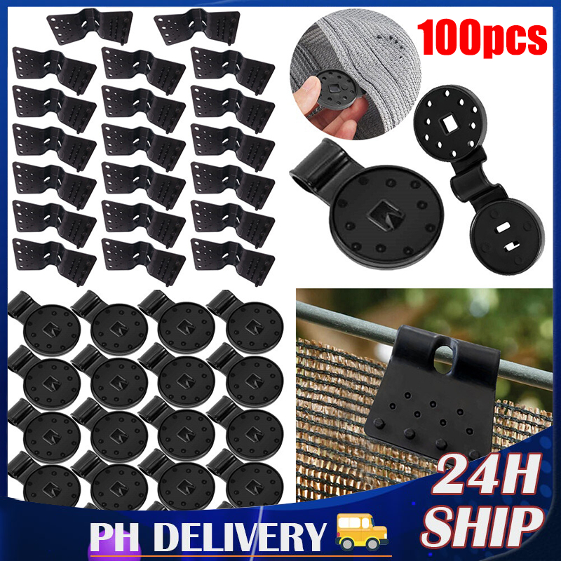20/50/100pcs shade netting clips Plastic round shade cloth fence clips ...