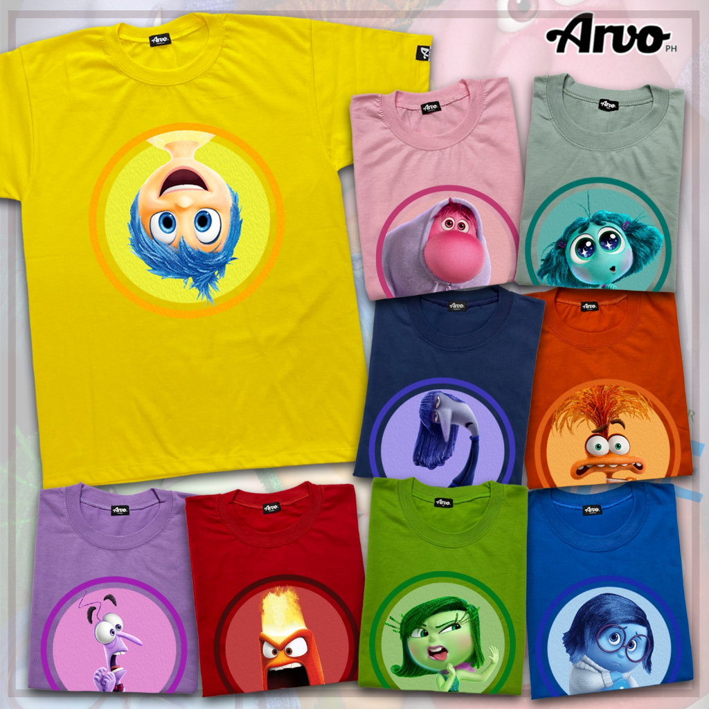 Inside Out 2 Character Tee Shirt | XS to 5XL | ARVO PH Unisex Regular ...