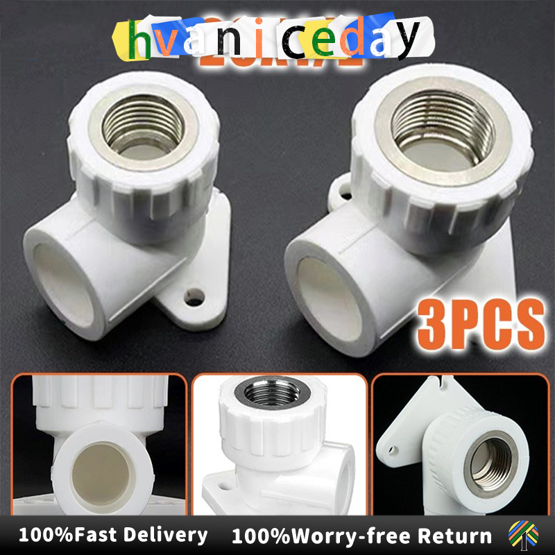 3pcs PPR Fittings Female Elbow With Disk Double Female Elbow Double ...