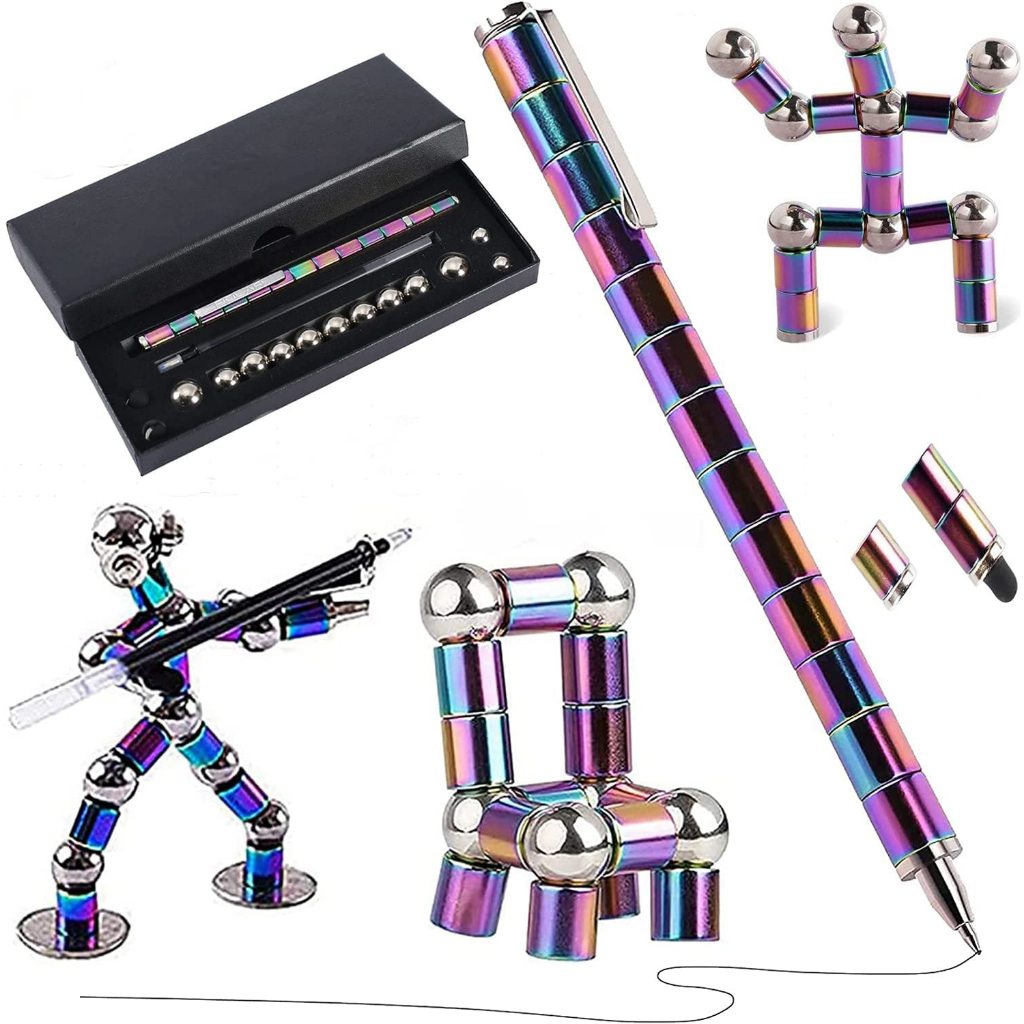 Decompression Magnetic Pen Multi-Function Writing Magnet Ballpoint Pen ...