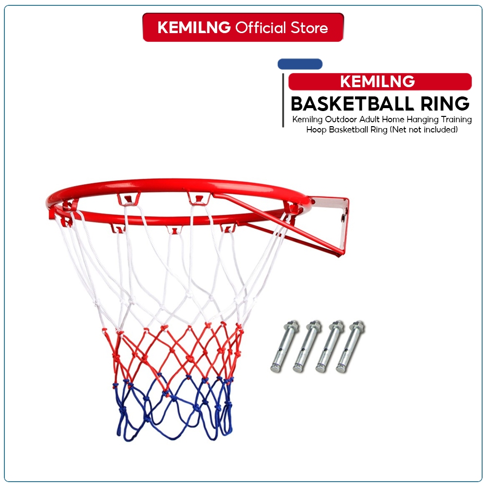 Kemilng Outdoor Adult Home Hanging Training Hoop Basketball Ring (Net ...