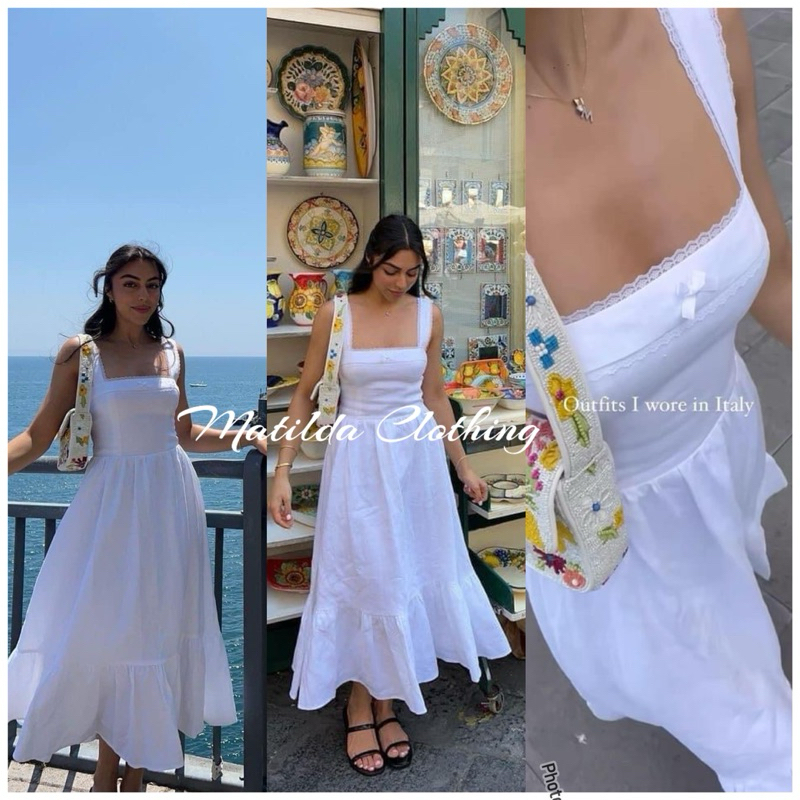 DIWATA MAXI DRESS | small-semi large | with lace trimming and ribbon ...