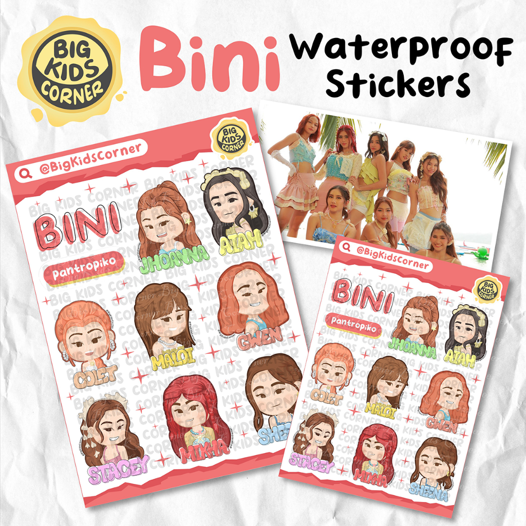 Bini - Pantropiko (Waterproof Stickers) | BigKidsCorner | Shopee ...