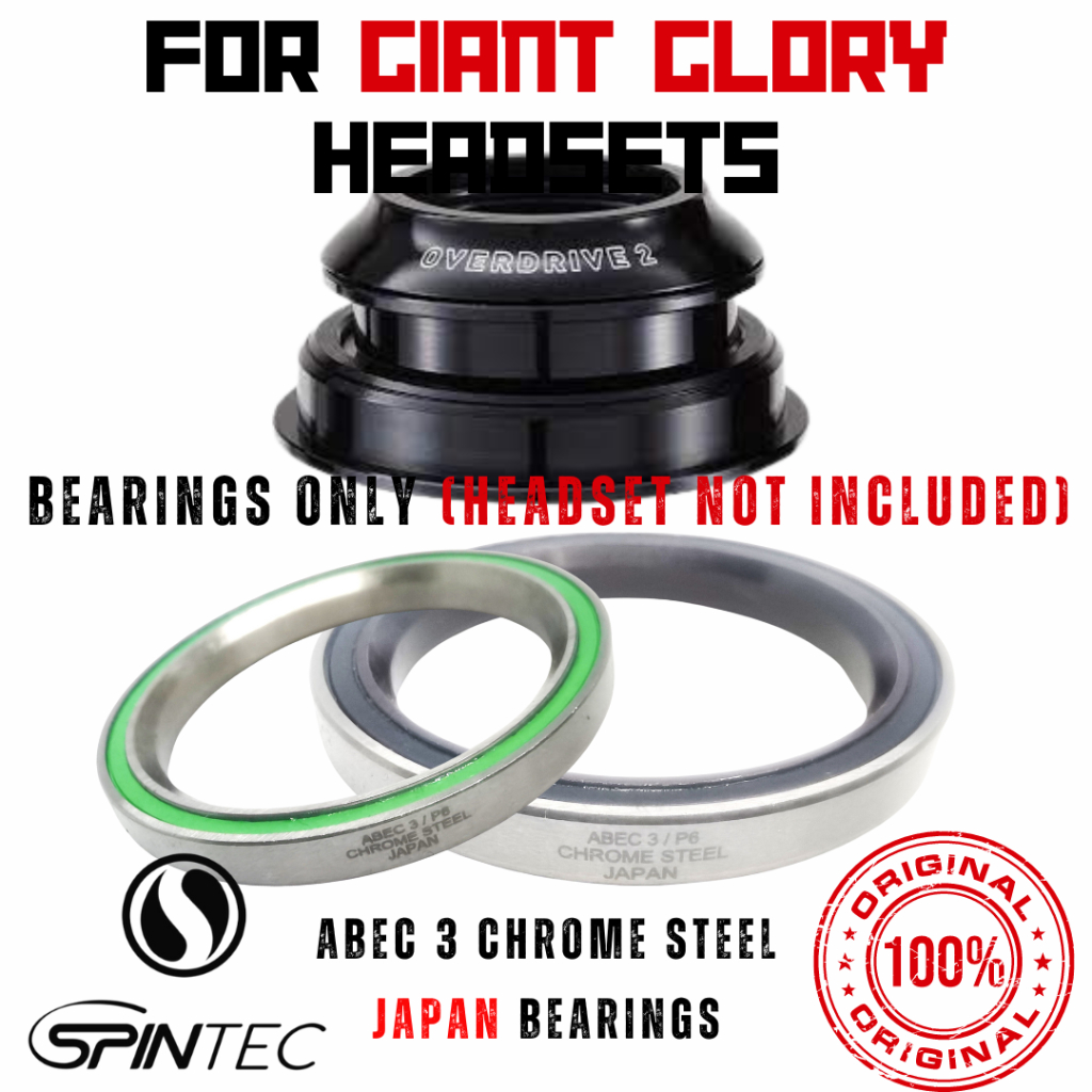 GIANT GLORY Headset Chrome Steel JAPAN Bearings from SPINTEC (Bearings ...