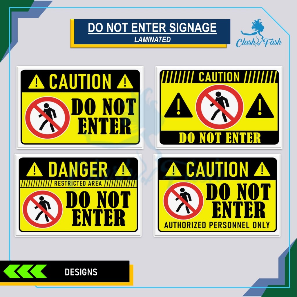 DO NOT ENTER | AUTHORIZED PERSONNEL ONLY | LAMINATED SIGNAGE A4 (8"X11 ...
