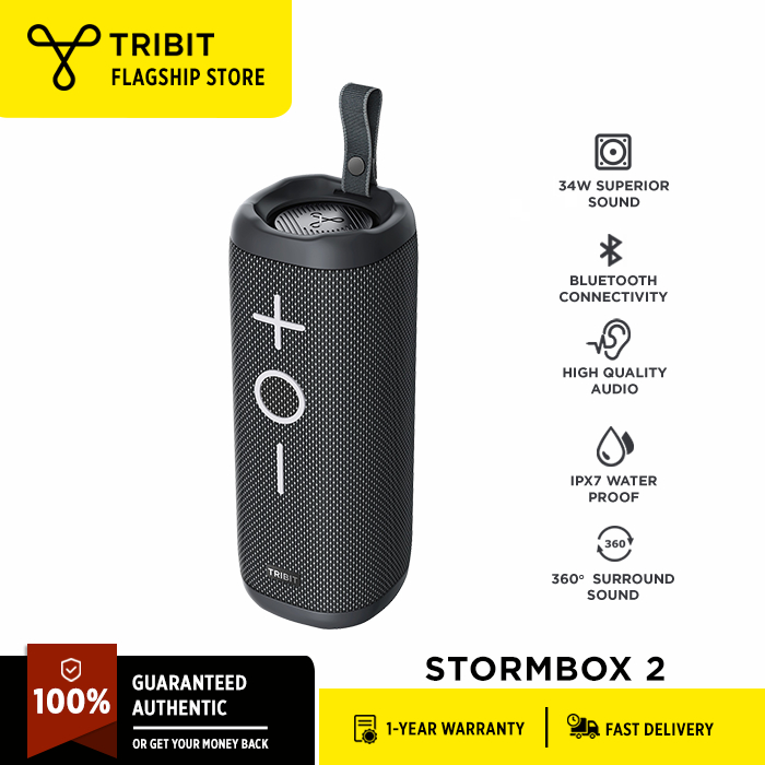 Tribit Bluetooth Speaker, StormBox 2 Speaker with 34W 360 Full Surround ...