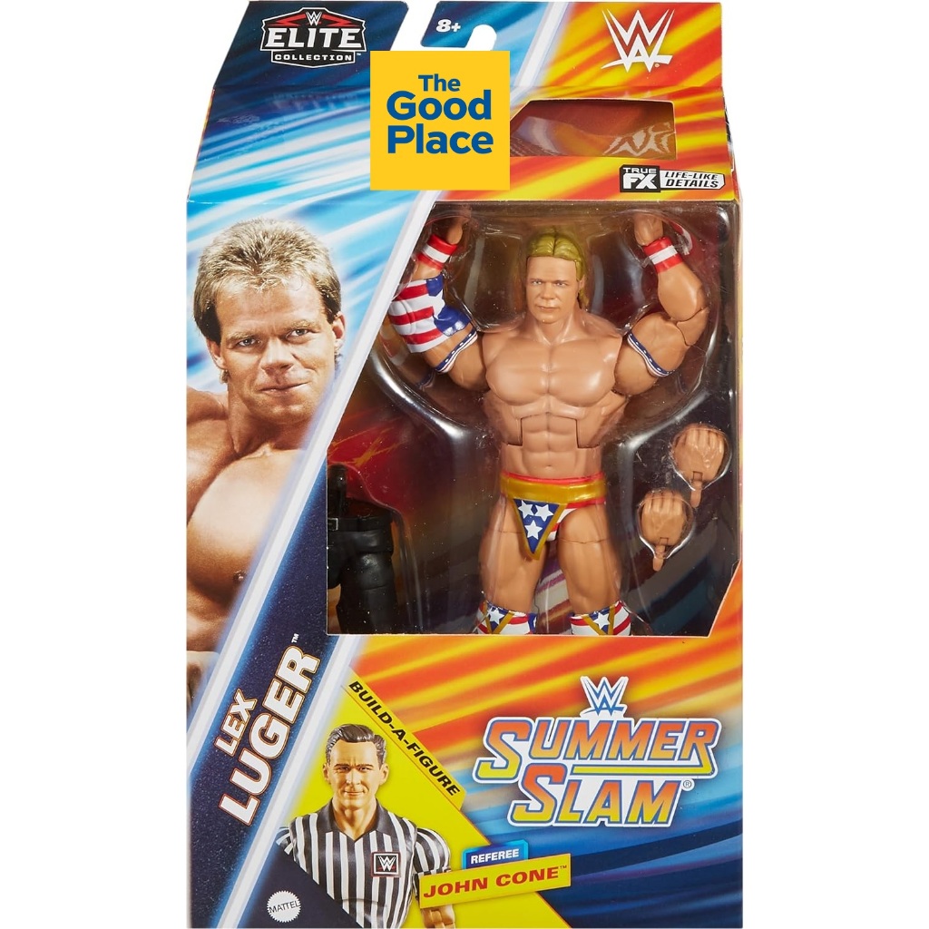 MATTEL WWE Elite Collection SummerSlam Series Lex Luger Figure With John Cone Referee BAF Part ...