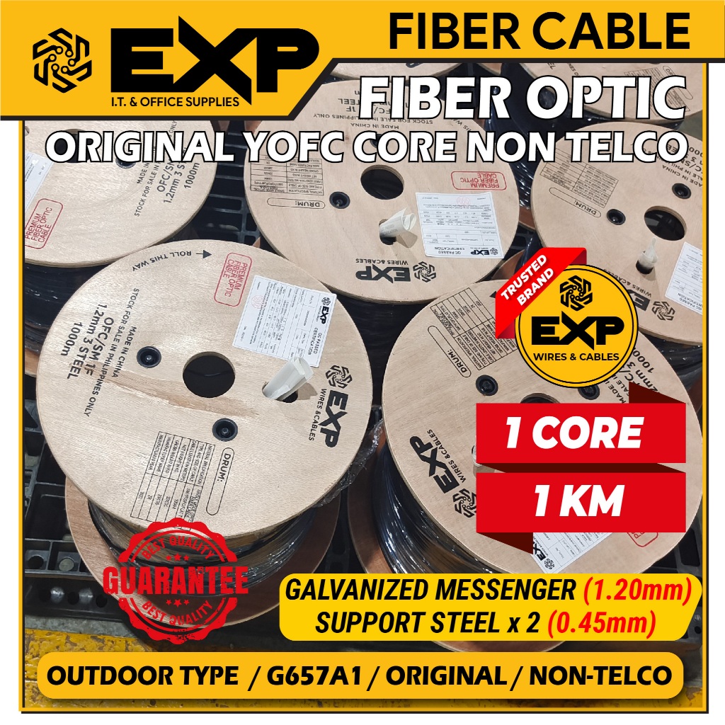Fiber Optic (EXP ORIGINAL YOFC CORE CABLE) - 1 CORE | 1KM | 3 STEEL ...