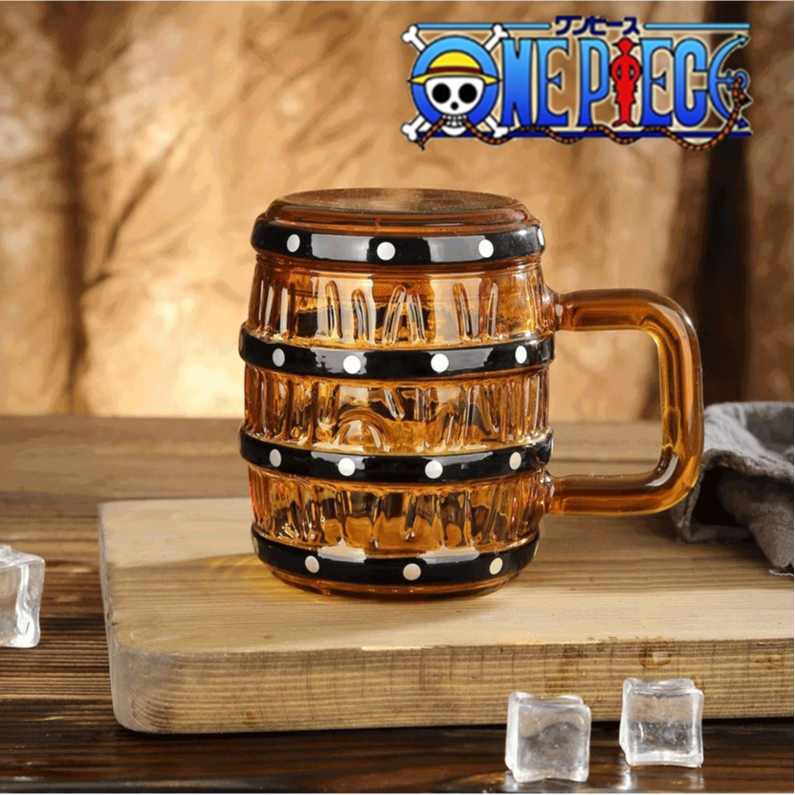 One Piece Wooden Barrel Mug with Lid 470 ML Water Drink Beer Holiday ...