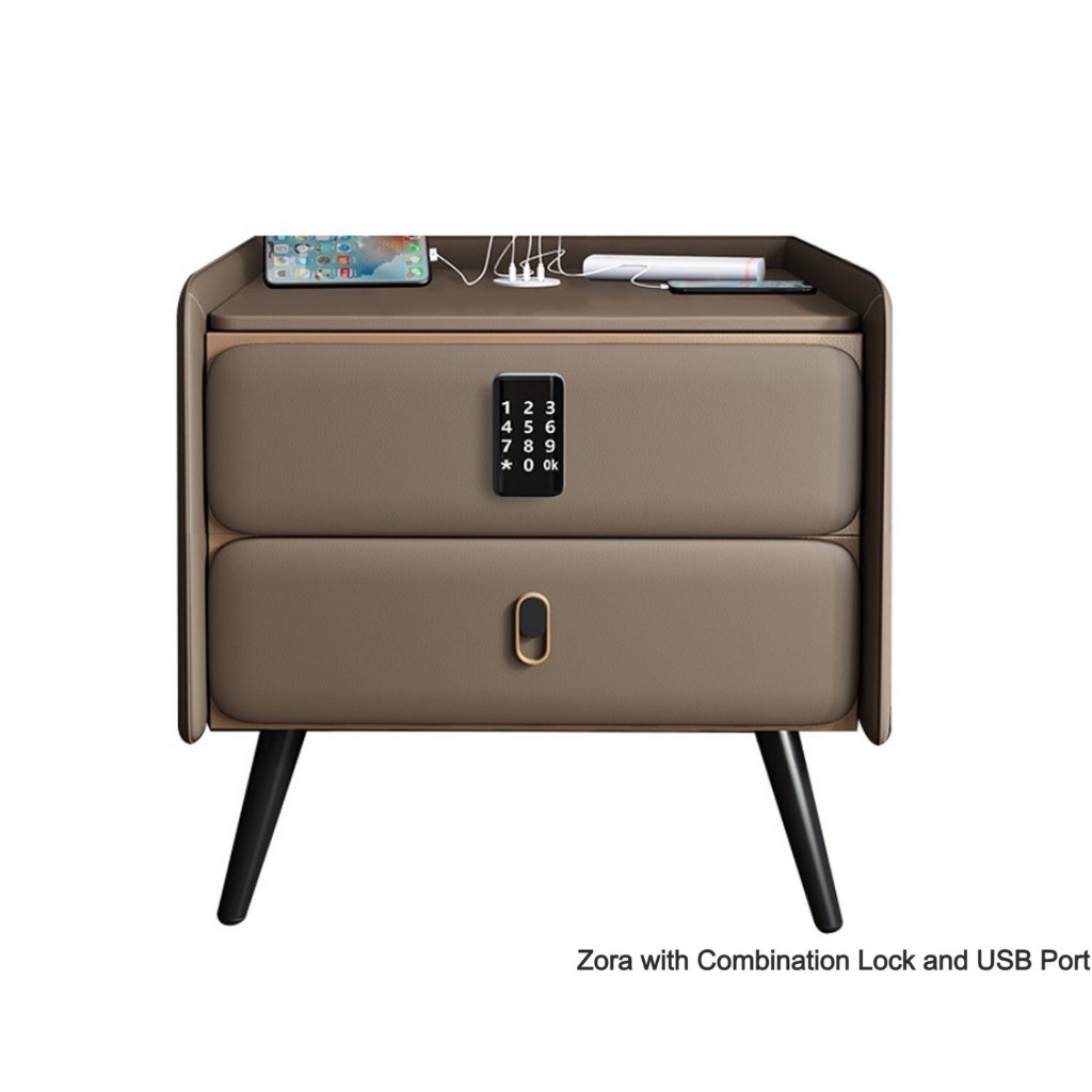 Zora with Combination Lock and USB Port Bedside Drawer | Shopee Philippines
