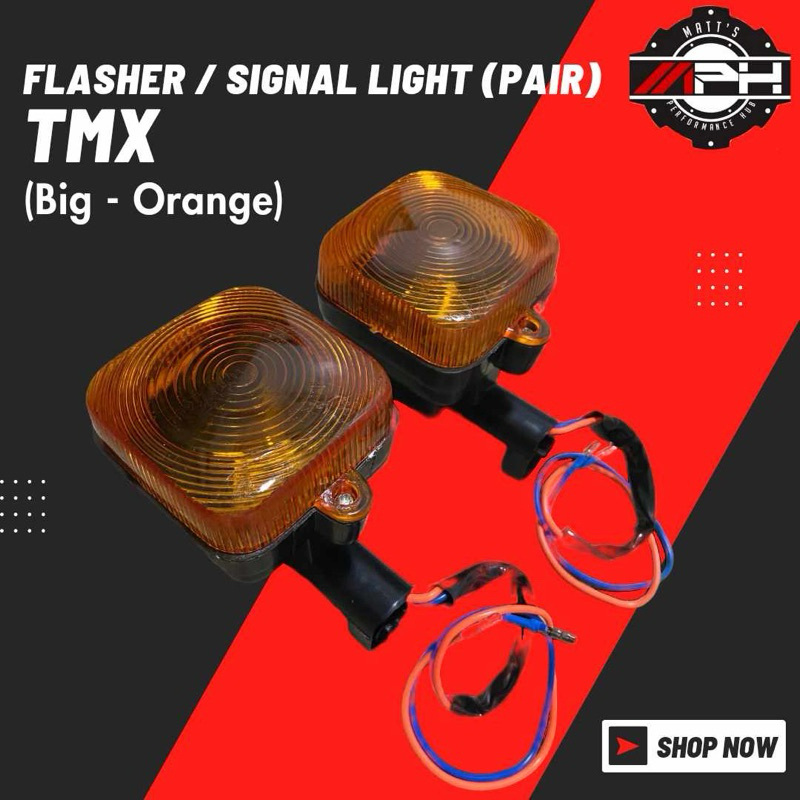 Flasher / Signal Light TMX (Pair) - Big - Orange | Shopee Philippines