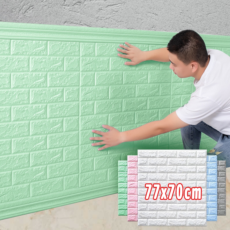 3D Foam Bricks wallpaper sticker big size Waterproof Self Adhesive ...