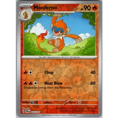 Pokemon TCG Monferno 032/167 Twilight Masquerade TWM | Shopee Philippines