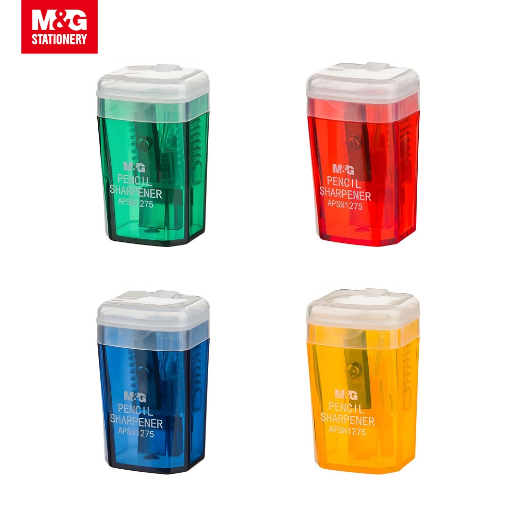 M&G Pencil Sharpener Single Hole Storage Colorful | Shopee Philippines