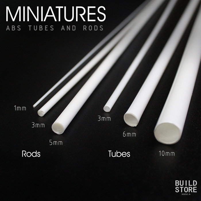 5 pcs ABS Tubes and ABS Rods for Miniatures, Architecture, Models ...