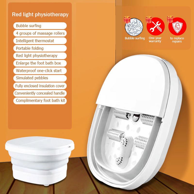 Foldable Foot Spa Foot Bath Massager With Heat Bubbles Automatic