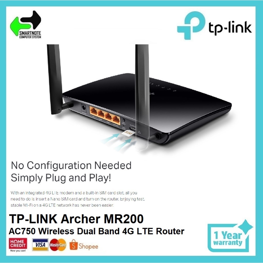 TP-Link Archer MR200 AC750 Wireless Dual Band 4G LTE Router | Open Line ...
