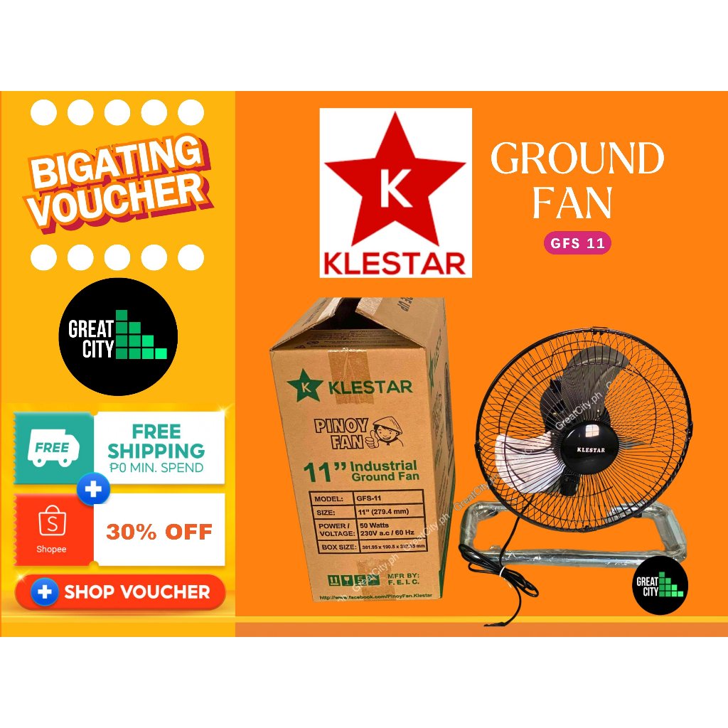 Klestar ORIGINAL Ground Fan 11" STRONG FAN | Shopee Philippines