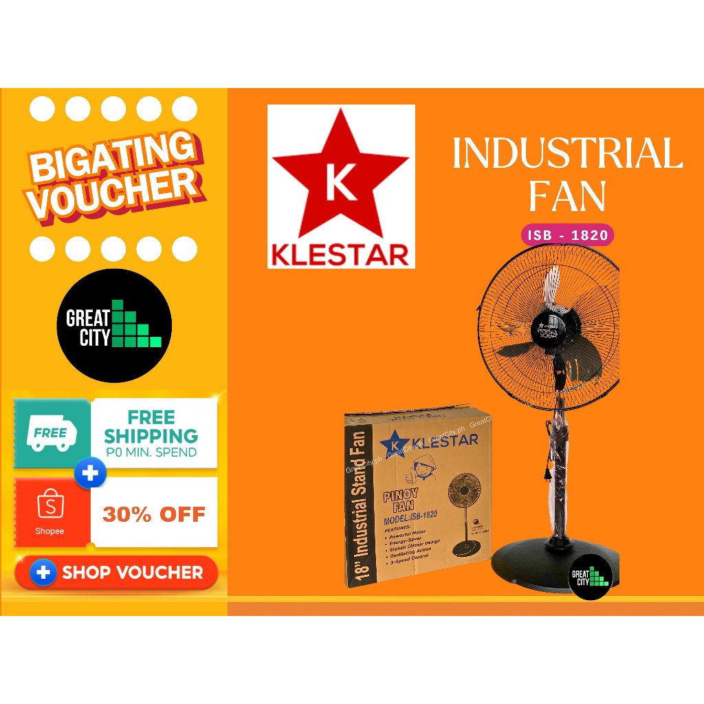 Klestar Industrial StandFan 18 Inches | Shopee Philippines