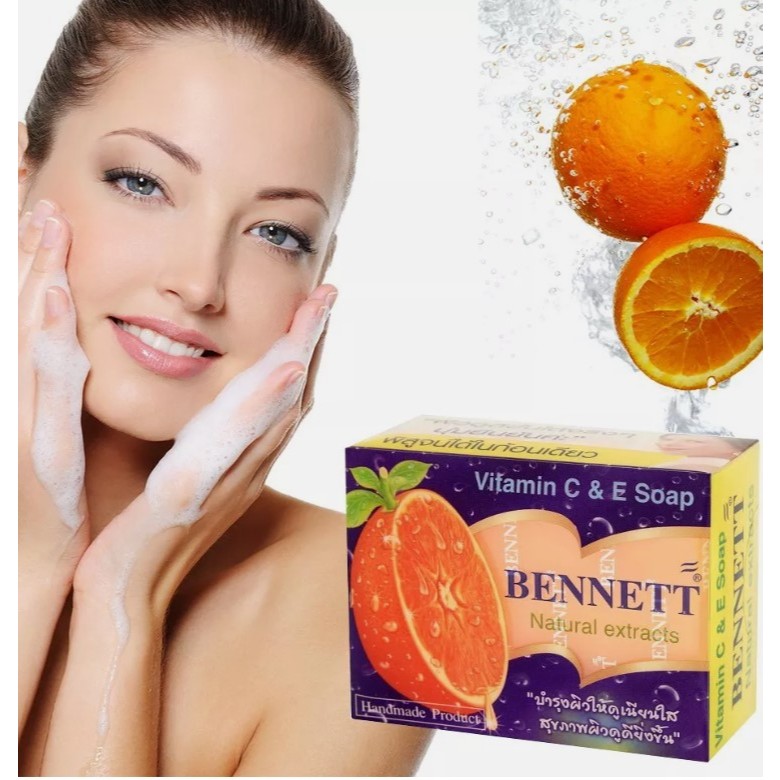 BENNETT Vitamin C & E Soap Natural Extracts Whitening smooth clear skin ...