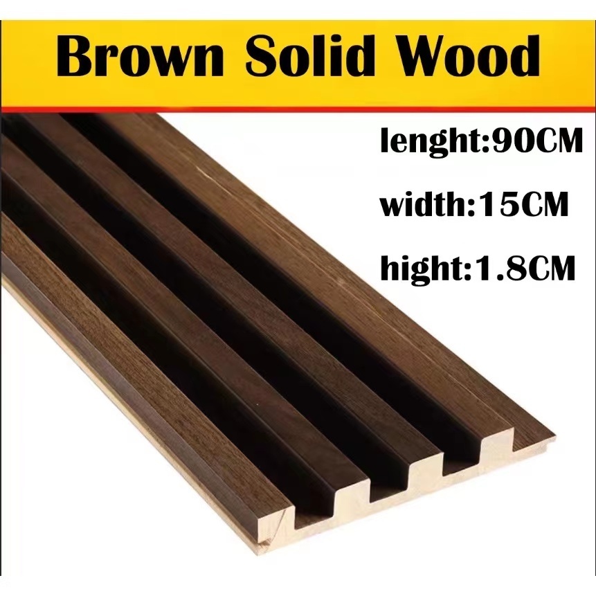 Solid Wood Wallpaper PVC Background Panel Board Sticker Grille Living ...