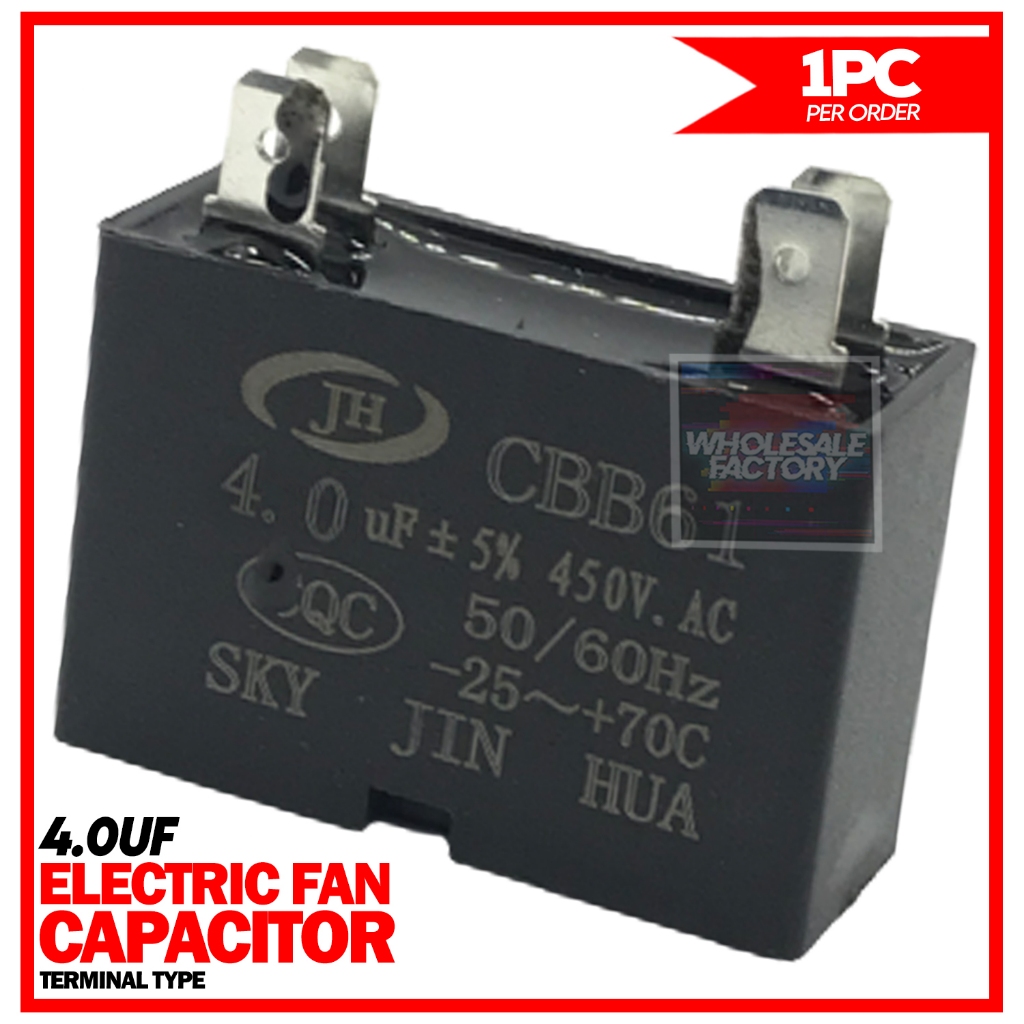 4uF/450V Fan Motor Run Capacitor CBB61 Terminal Type Heavy Duty ...