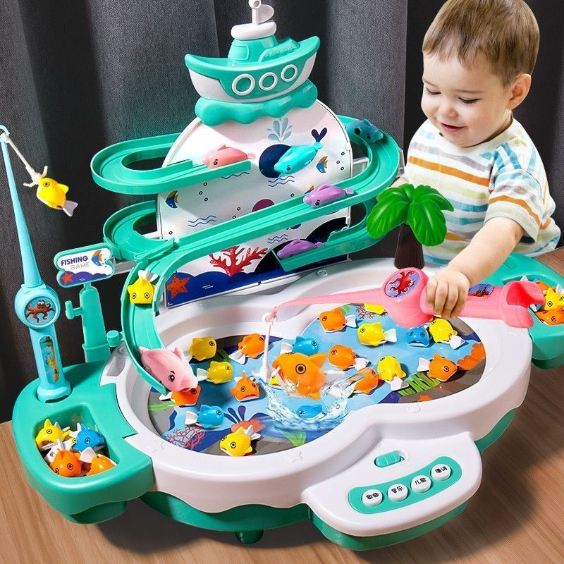 3 In 1 Electric Larger Size Kids Fishing Game Toy Electric Music ...